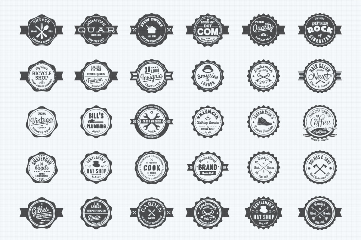 30 Logo Insignia templates, a Branding & Logo Template by Fresh Design ...