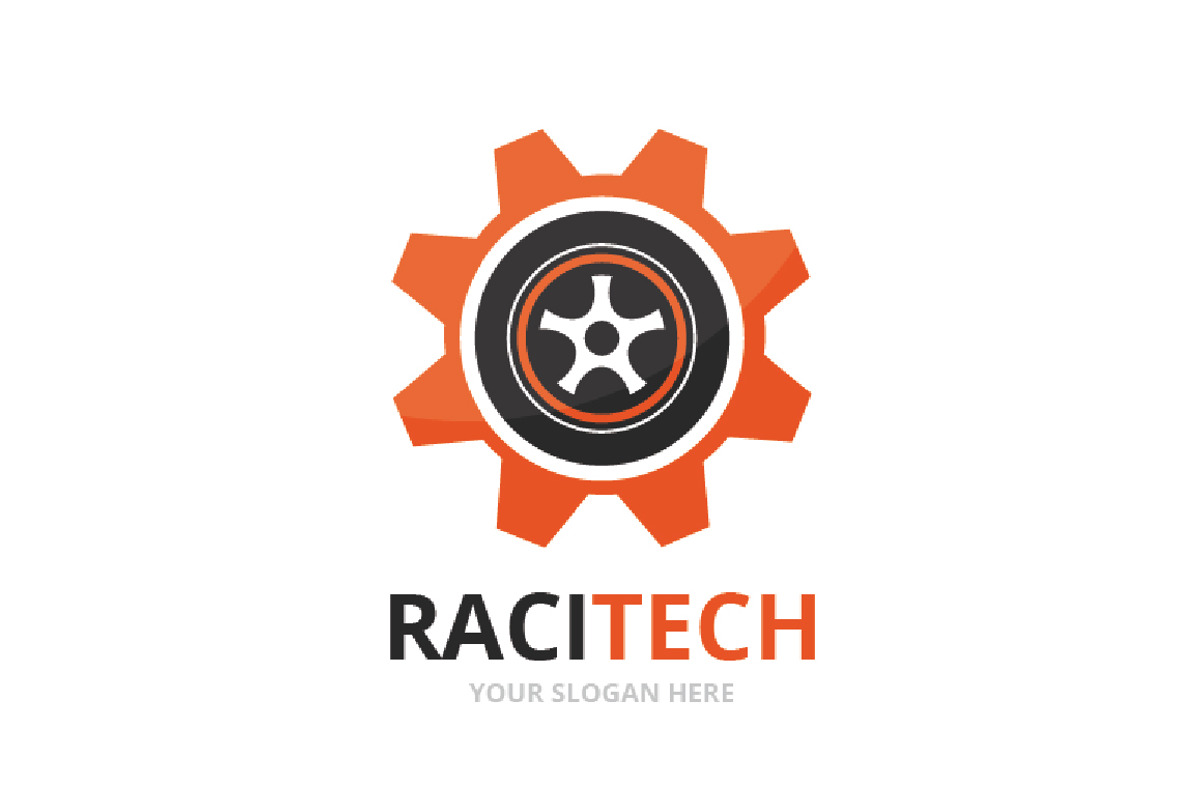 Vector wheel and gear logo, a Branding & Logo Template by GraphiShop
