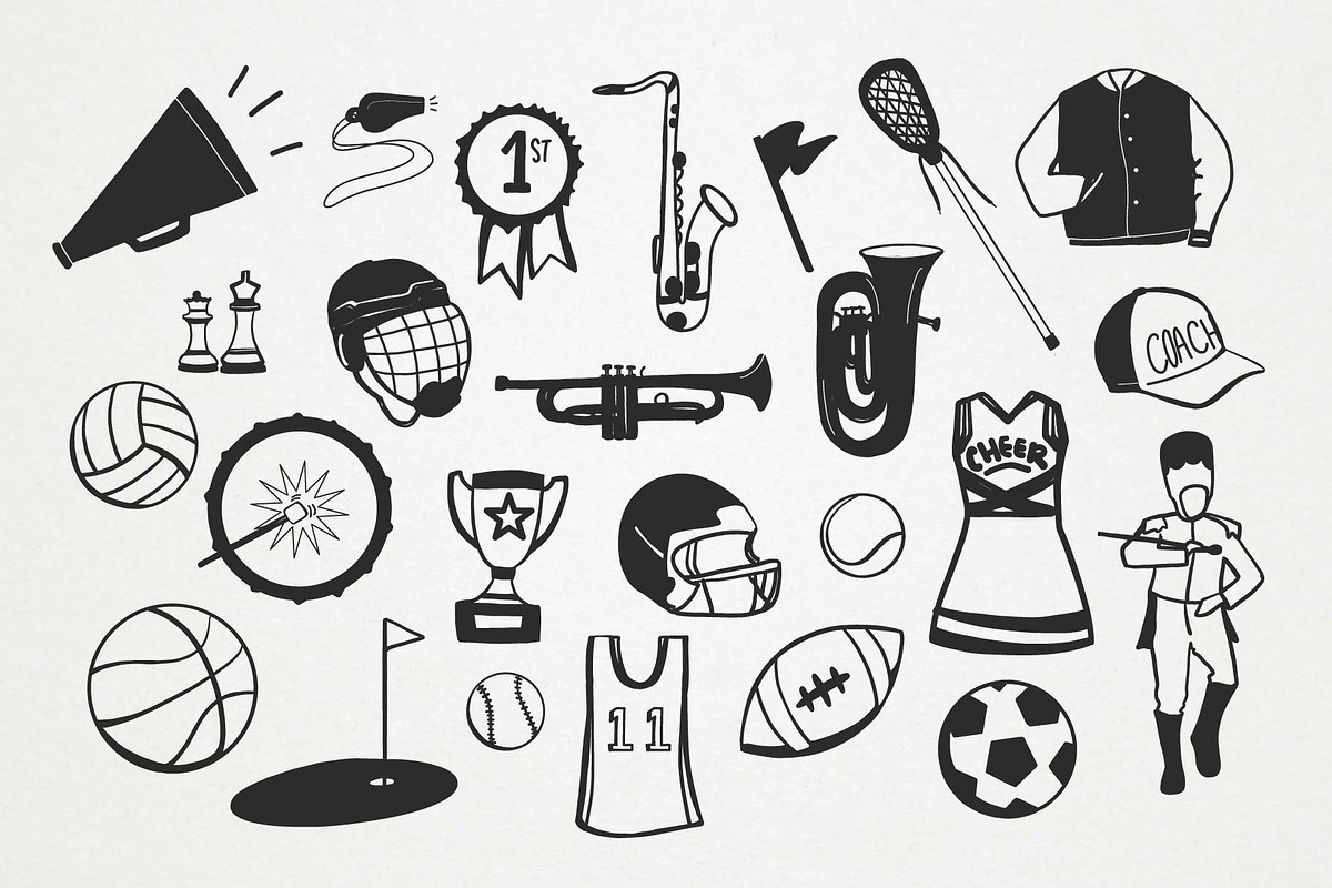 Pep Rally | Font + Illustration Set, a Sans Serif Font by Urban Wild Studio