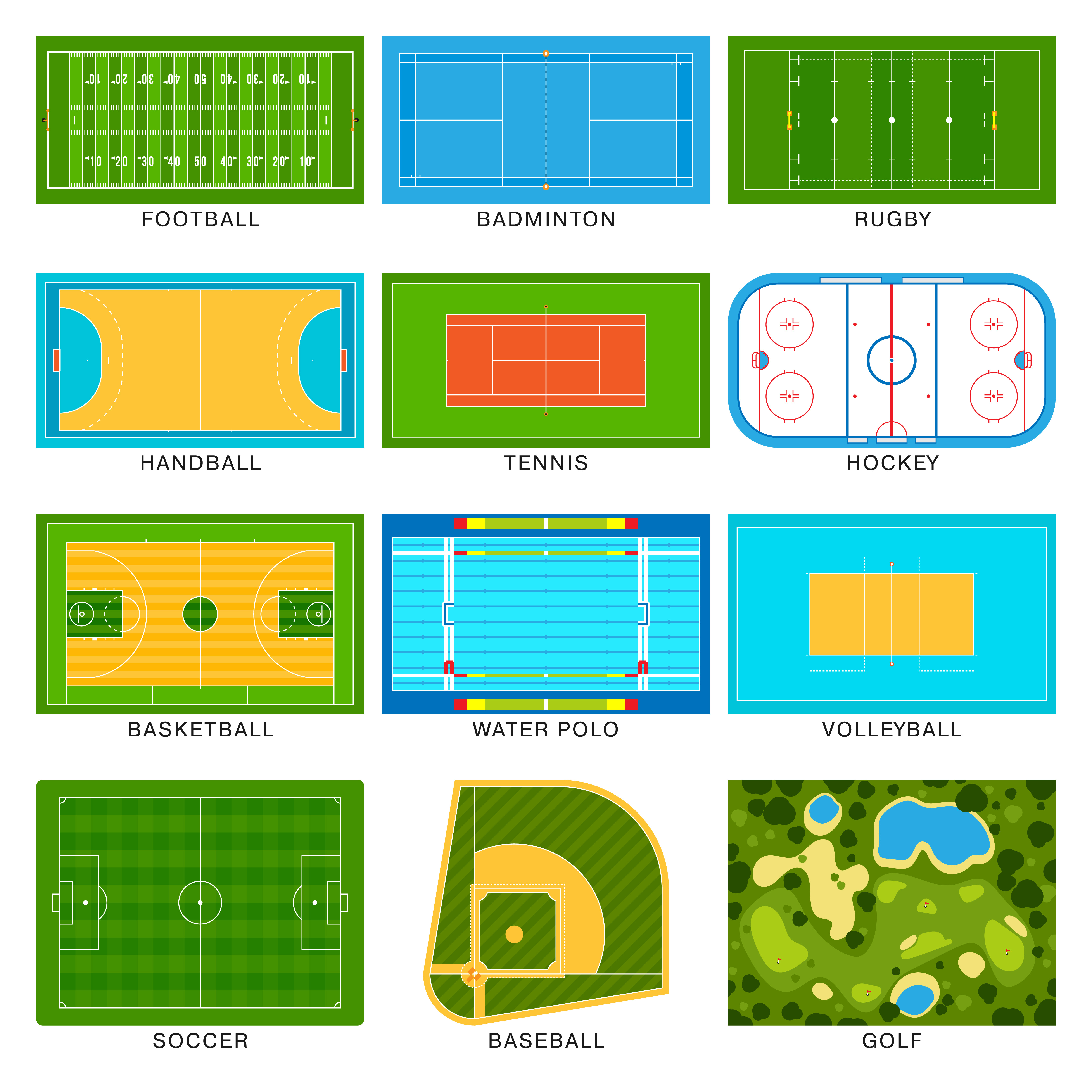 Football game field vector set | Texture Illustrations ~ Creative Market