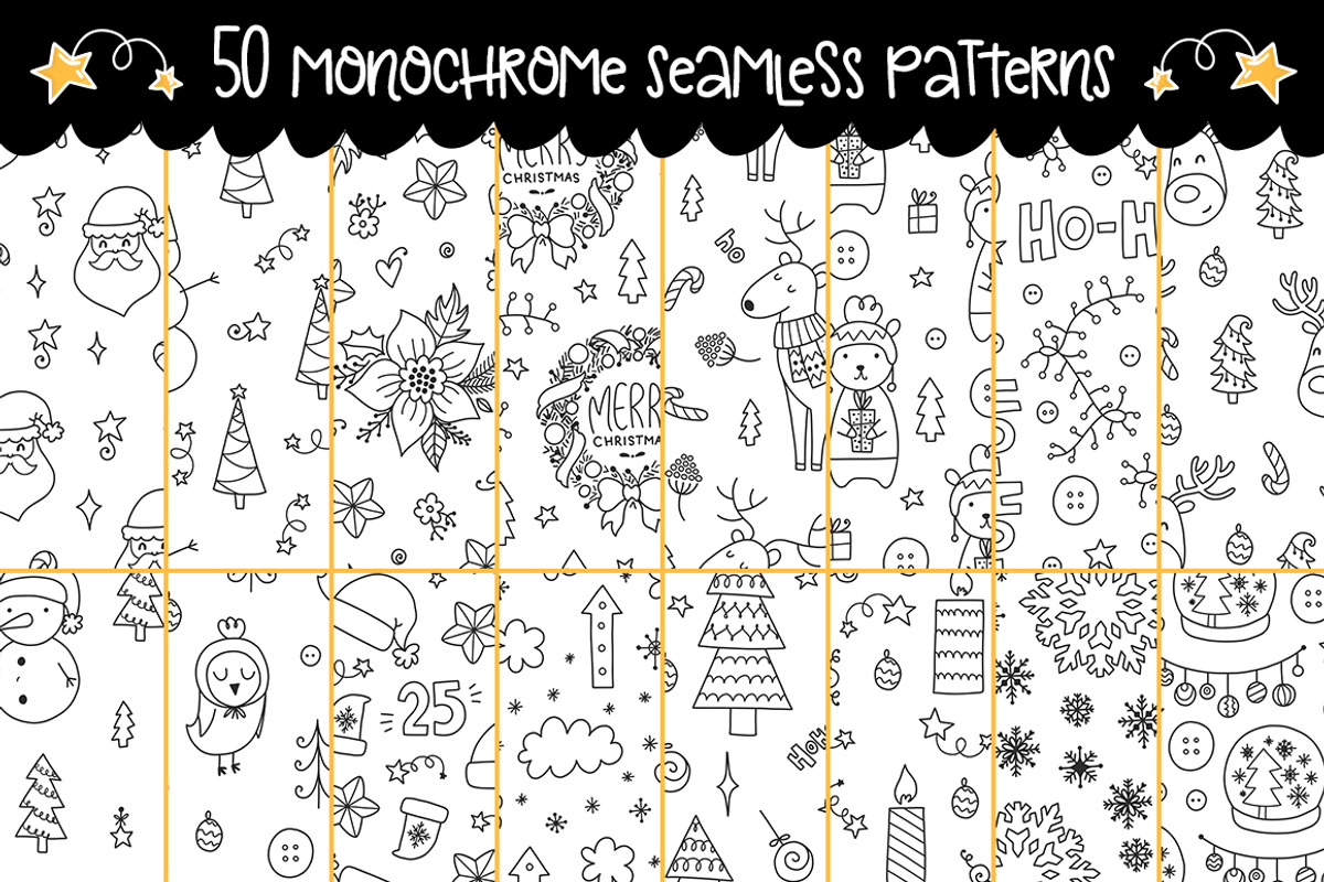 610+ Christmas Doodles - Clipart Set, a Decorative Illustration by ...