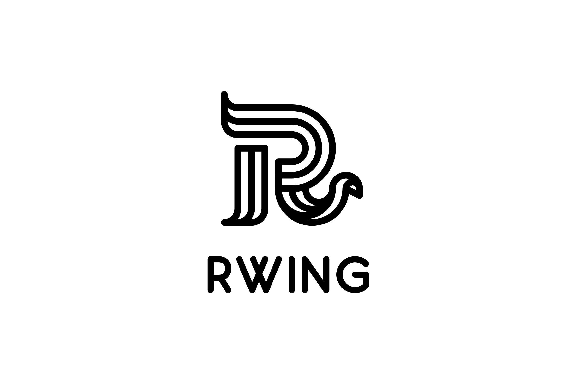 R Wing Letter Logo, a Branding & Logo Template by Last Spark