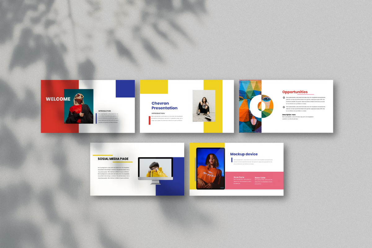 Chevron google slides template, a Presentation Template by nyilstudio