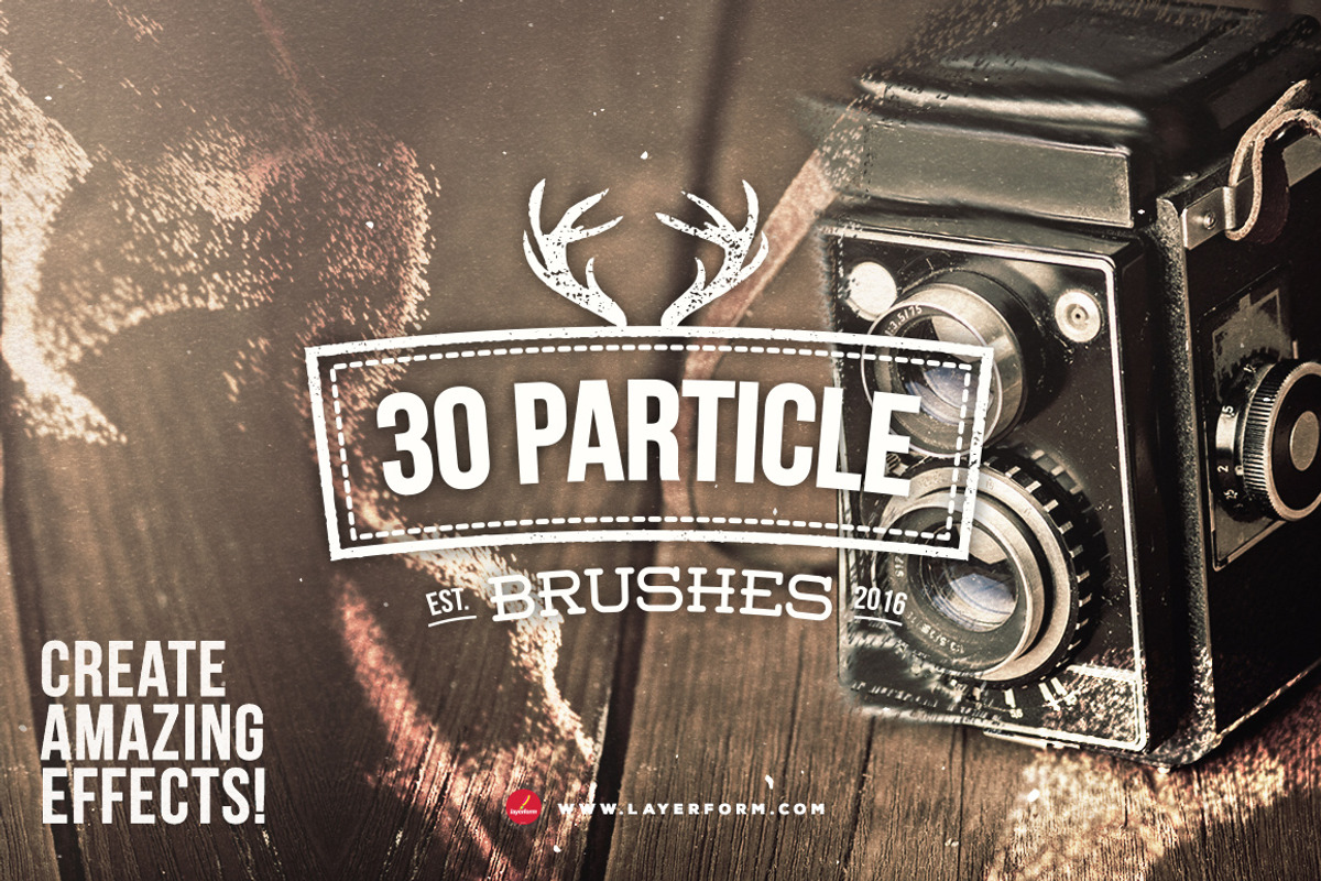 30 Particle Brushes, a Brush Add-On by Layerform Design Co.