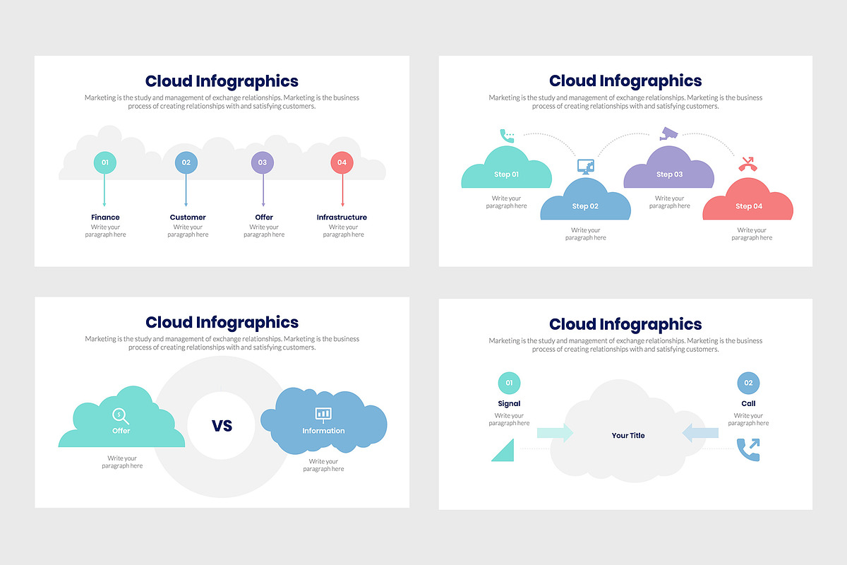 Cloud Infographics, a Presentation Template by slidequest