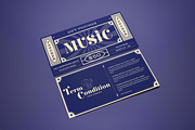 Voucher Vintage Music, a Card Template by graphicook | Creative Market