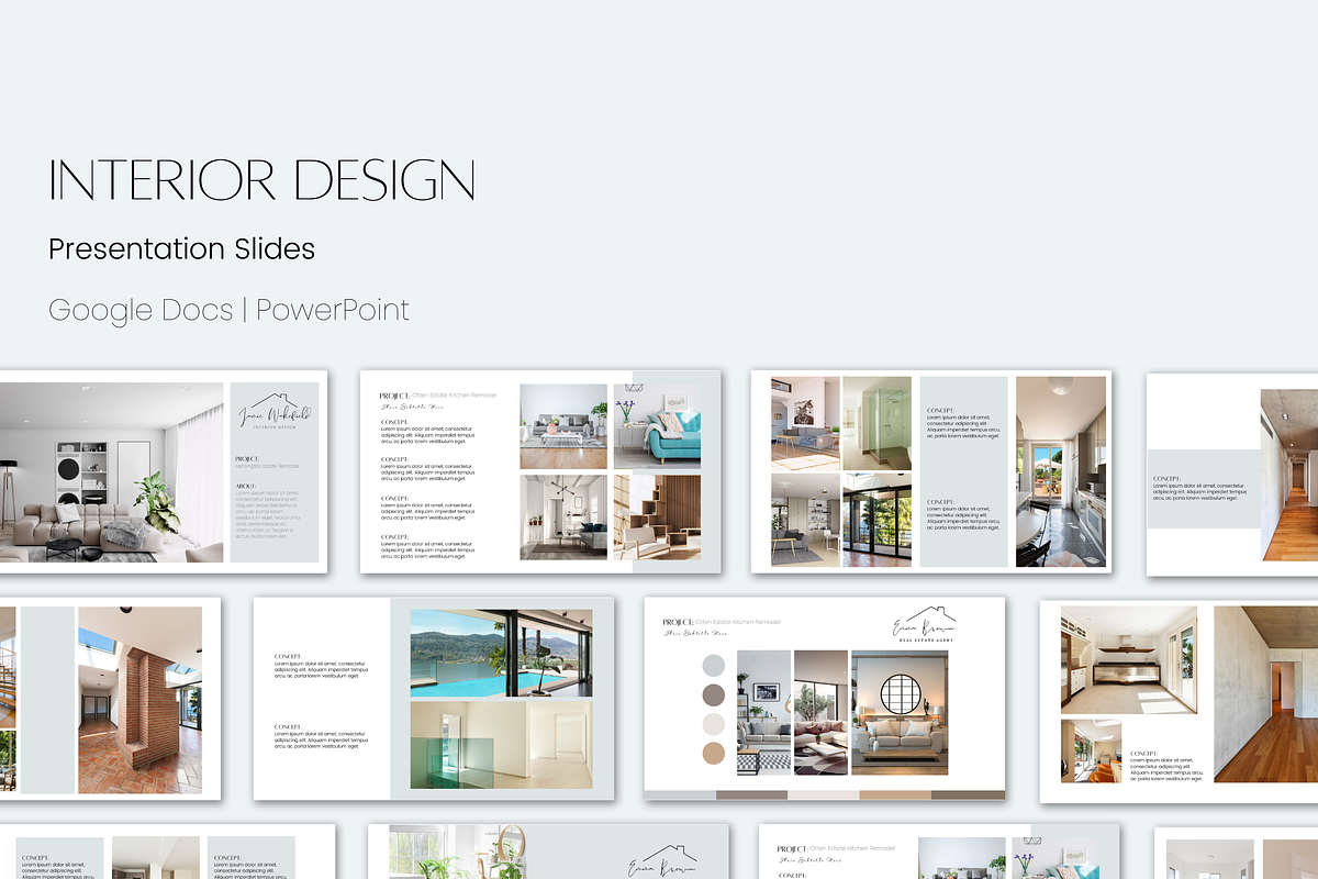 Interior Design Presentation, a Presentation Template by Templits