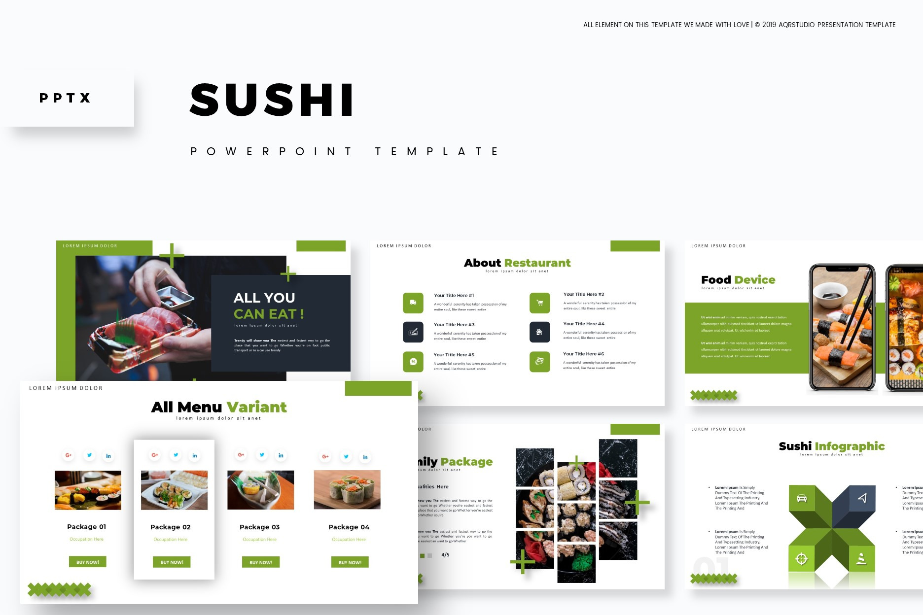 Sushi - Powerpoint Template, a Presentation Template by AQR Studio