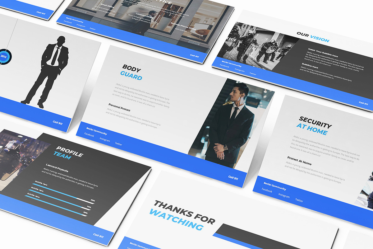 Security Guard Powerpoint Template, a Presentation Template by ...