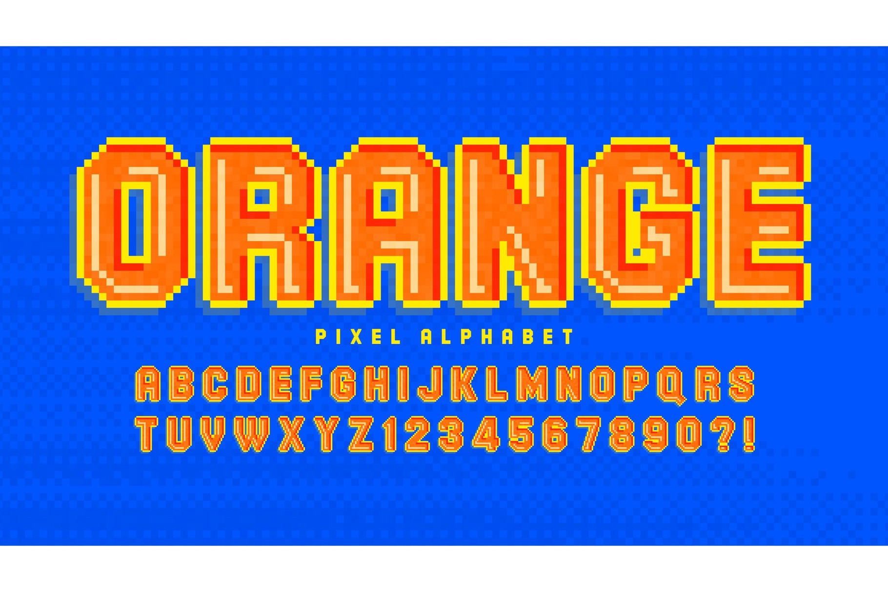 Pixel vector alphabet design, an Illustration by Revelstockart