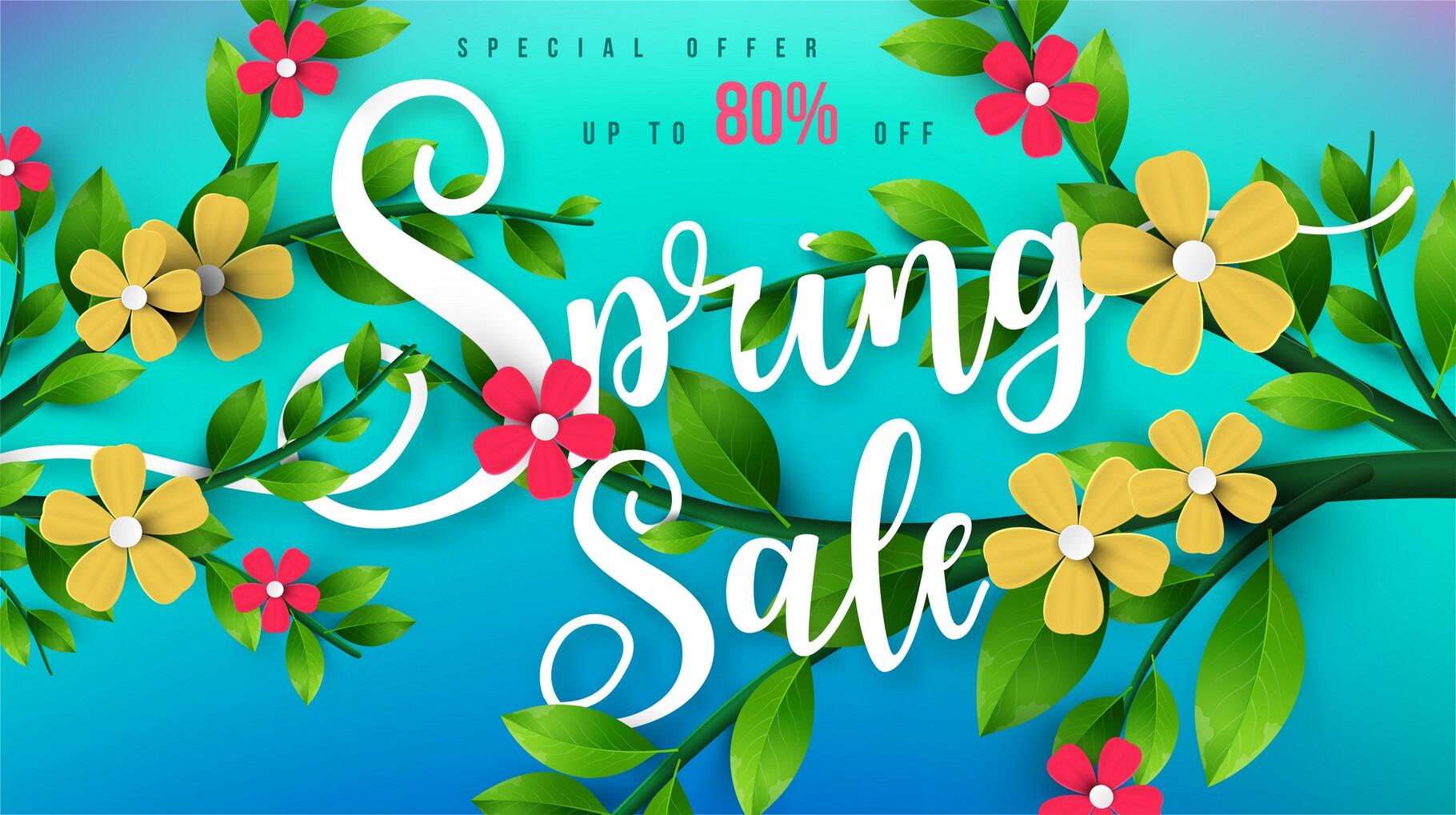 Spring Sale Flyer Template, a Flyer Template by Max vector