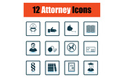Set of attorney icons, an Icon by Pavel Vectors