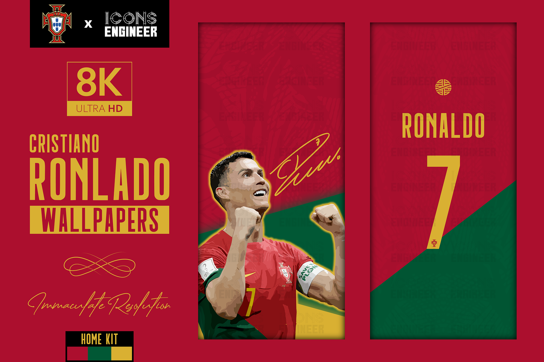 RONALDO 8K Wallpapers | POR Home, a Wallpaper Photo by IconsEngineer