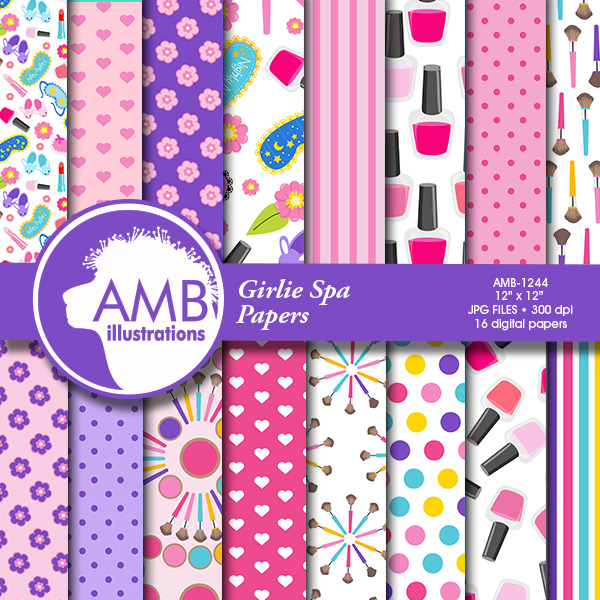 Spa Day Digital Papers, 1244, a Pattern Graphic by AMBillustrations