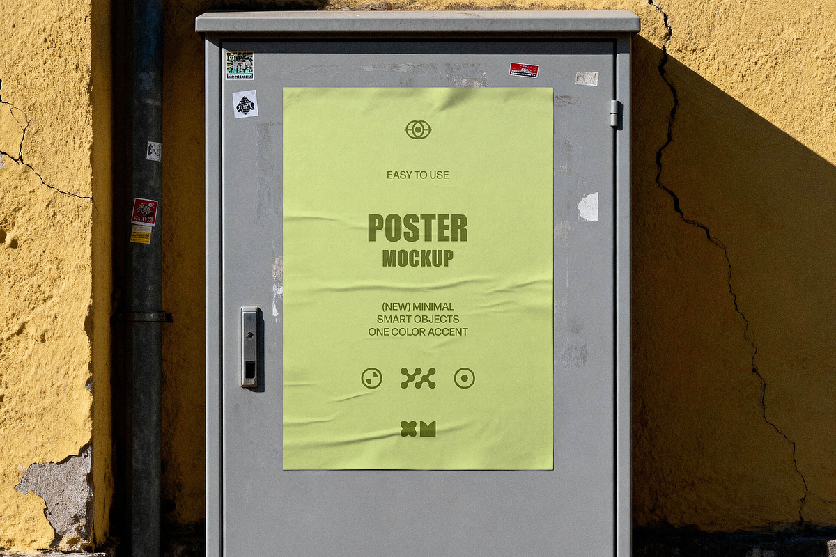 Utility Box Poster Mockup, an Advertising Mockup by Design Squad