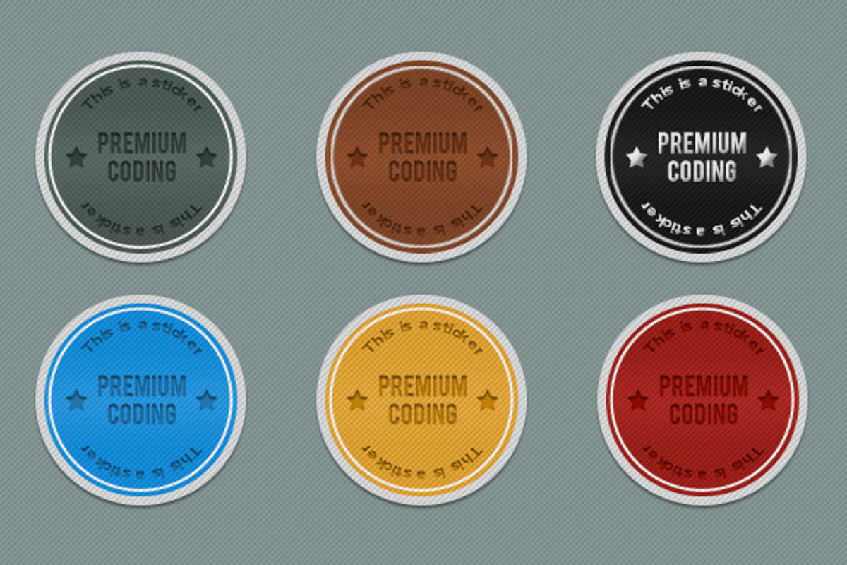 Simple Circle Stickers, an Object Graphic by PremiumCoding