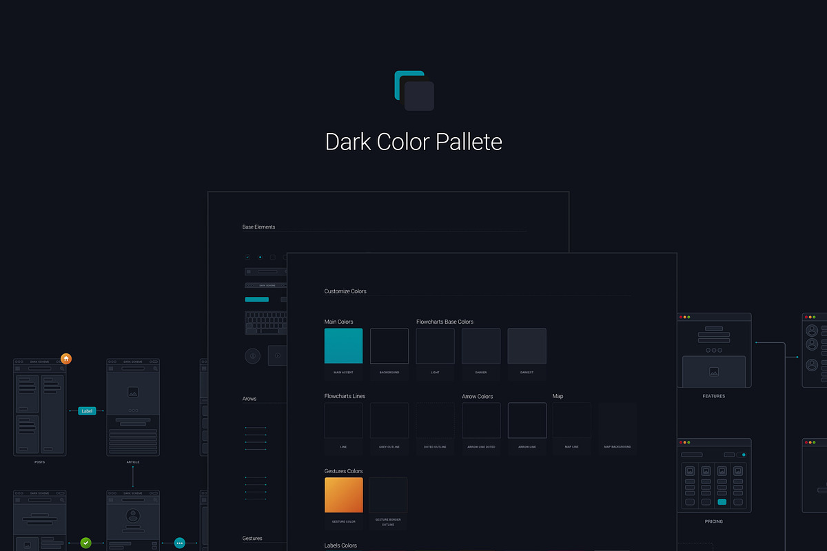 UX Flow | Wire Prototyping System, an UI Kit Template by ls.graphics