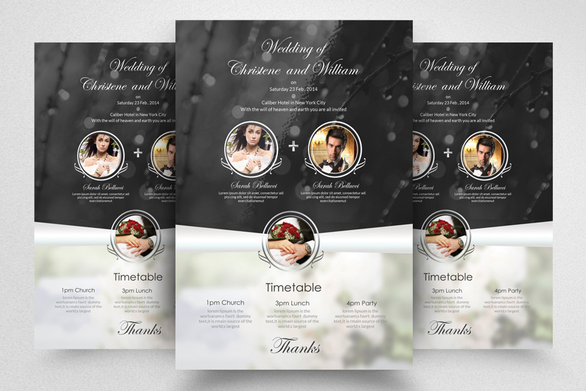 Wedding Flyer Bundle, a Flyer Template by Psd Templates
