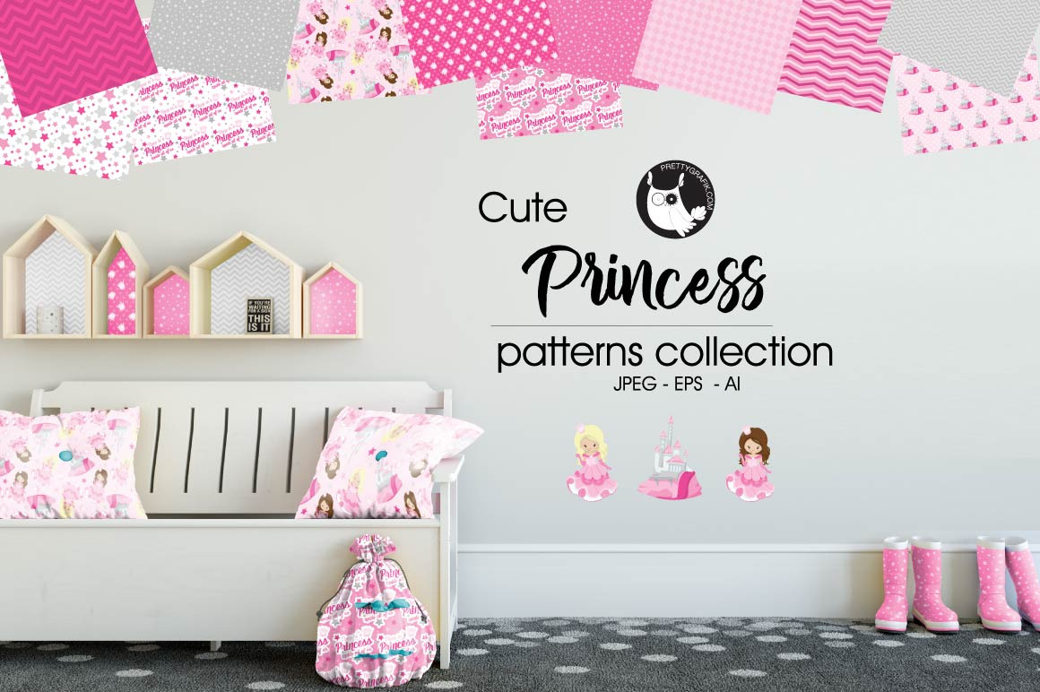 PRINCESS Pattern collection, a Pattern Graphic by PrettyPatterns