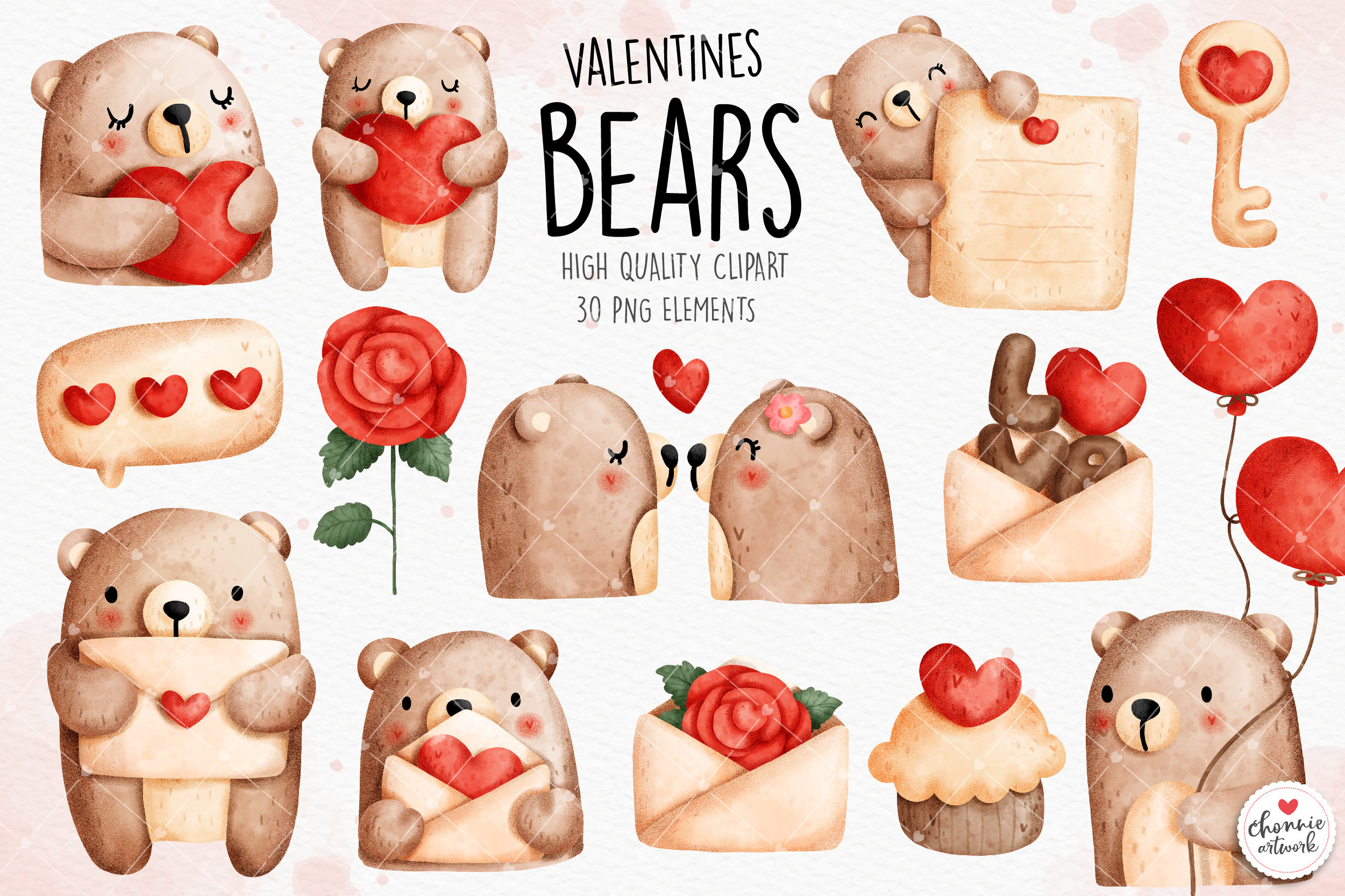 Valentine's day teddy bear clipart, an Animal Illustration by ...