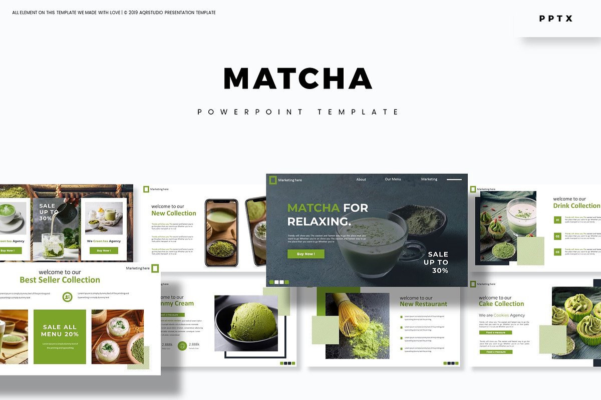 Matcha - Powerpoint Template, a Presentation Template by AQR Studio ...