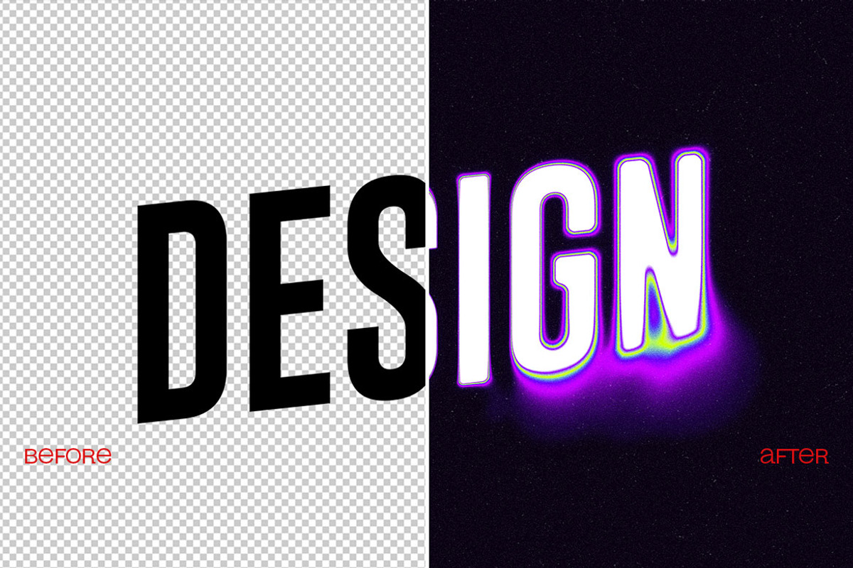 Gradient Blur Text Effect, a Layer Style Add-On by dokudokunomi