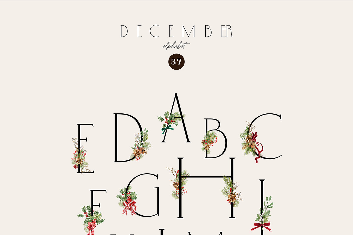 DECEMBER Watercolor Winter Set, an Object Graphic by Kaleriia