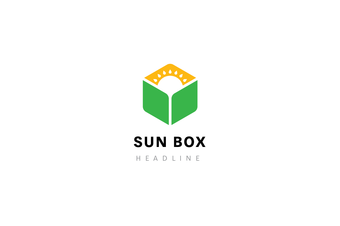 Sun box logo template., a Branding & Logo Template by Anton Akhmatov