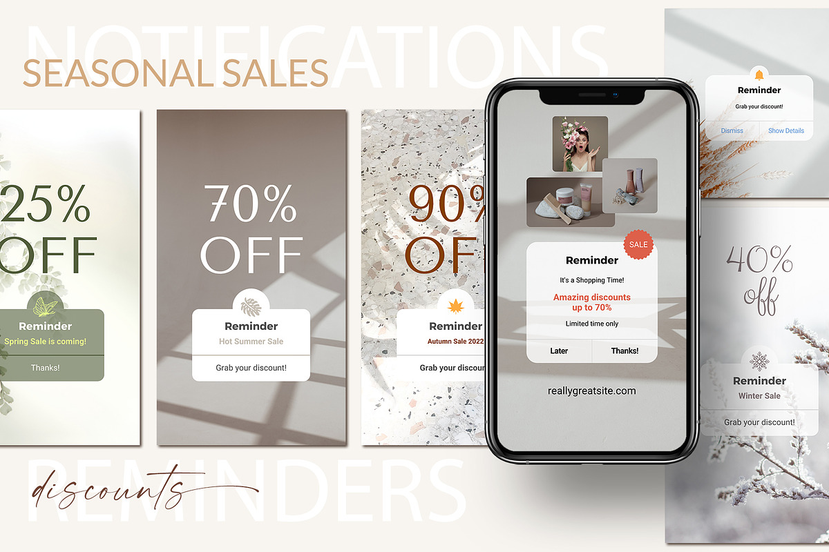 Reminders Canva Templates BUNDLE, a Social Media Template by ilonitta