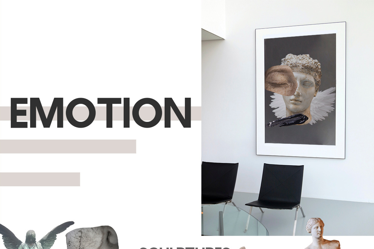 Emotion collage creator Cuts out, an Object Graphic by 60secondsArt