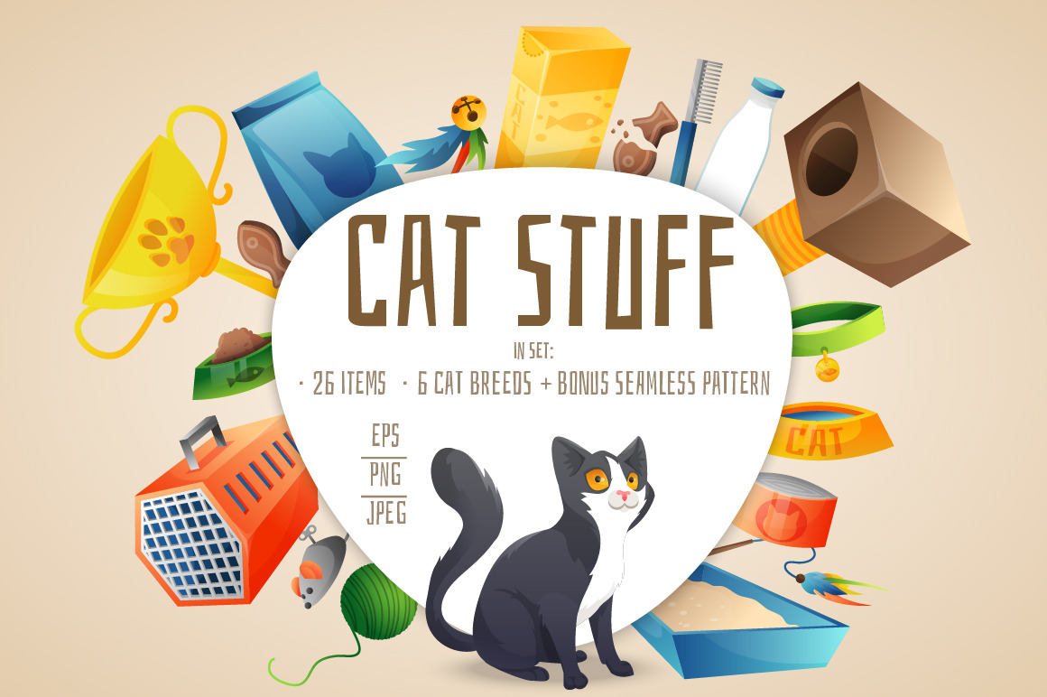 Cat stuff set 26 items + bonus, an Object Graphic by Dashikka