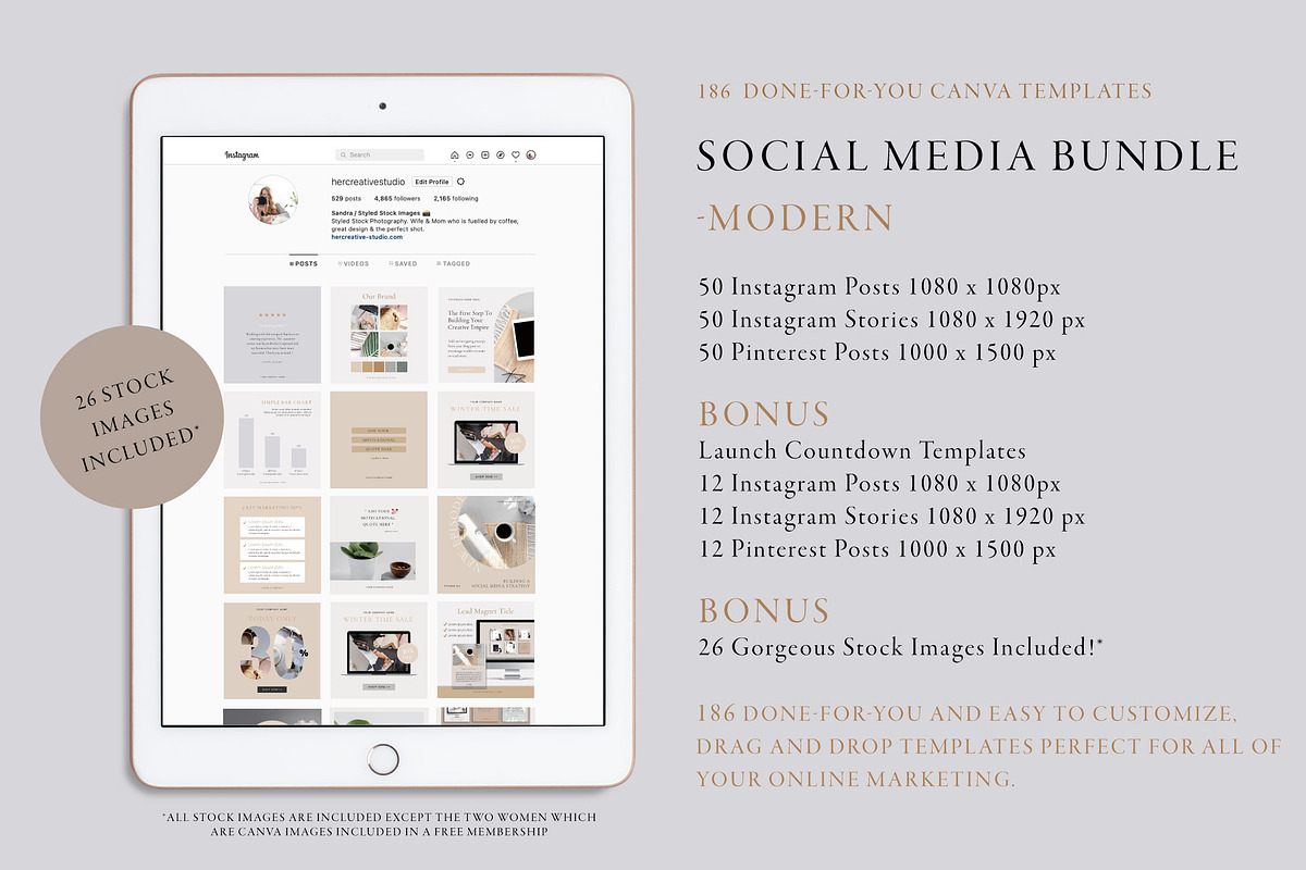Canva Social Media Bundle - Modern, a Social Media Template by Her ...