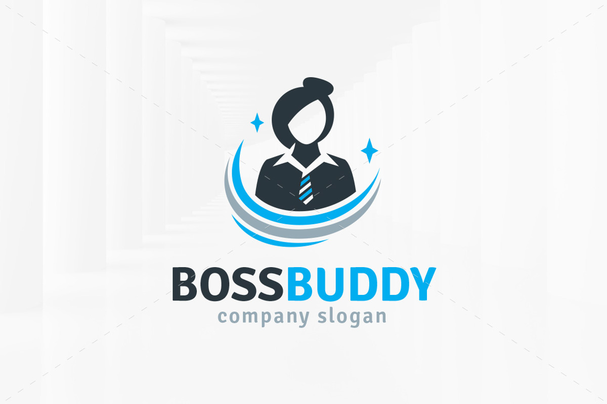 Boss Buddy Logo Template, a Branding & Logo Template by LOGOMAGINE
