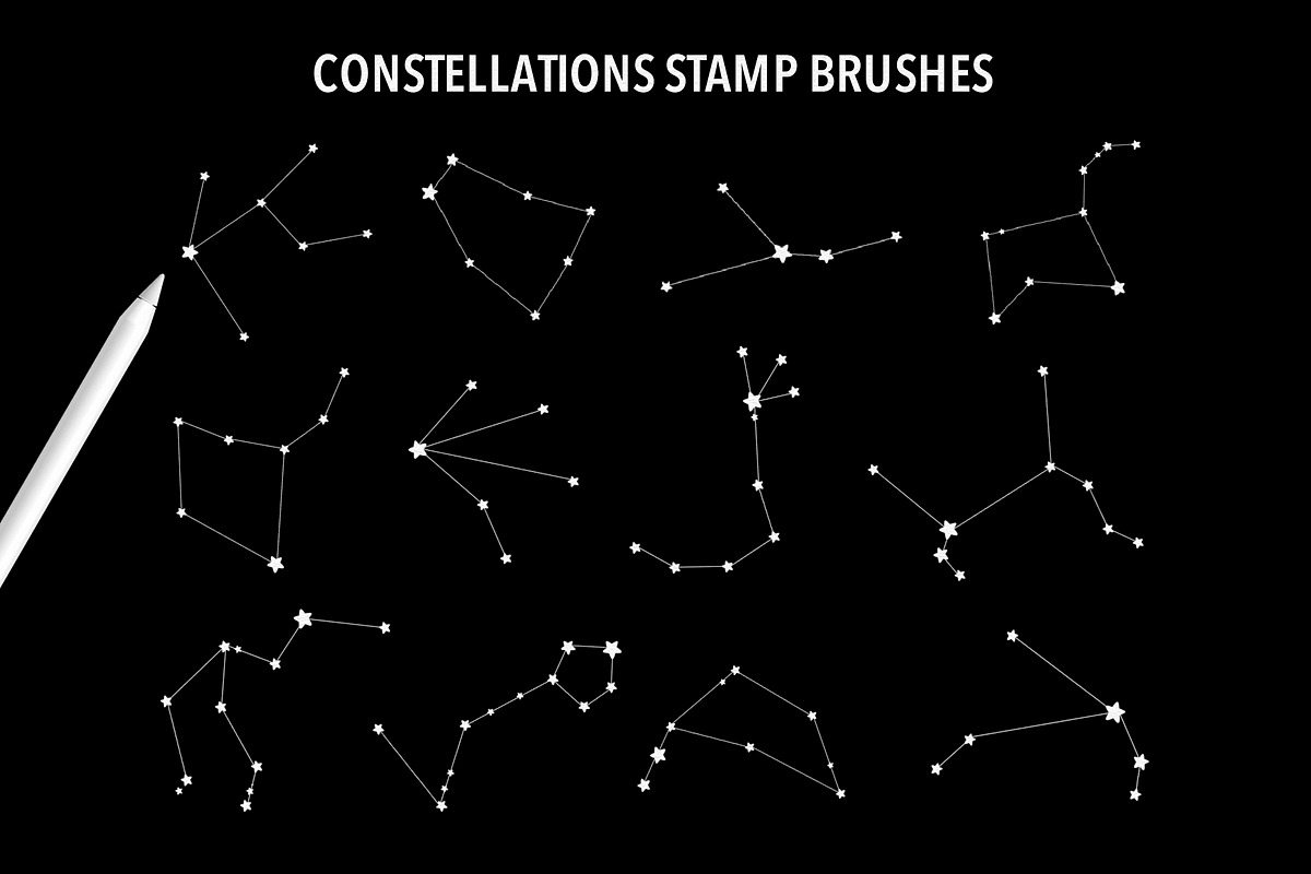 La Luna-stamp brush Procreate, a Brush Add-On by Moonflora