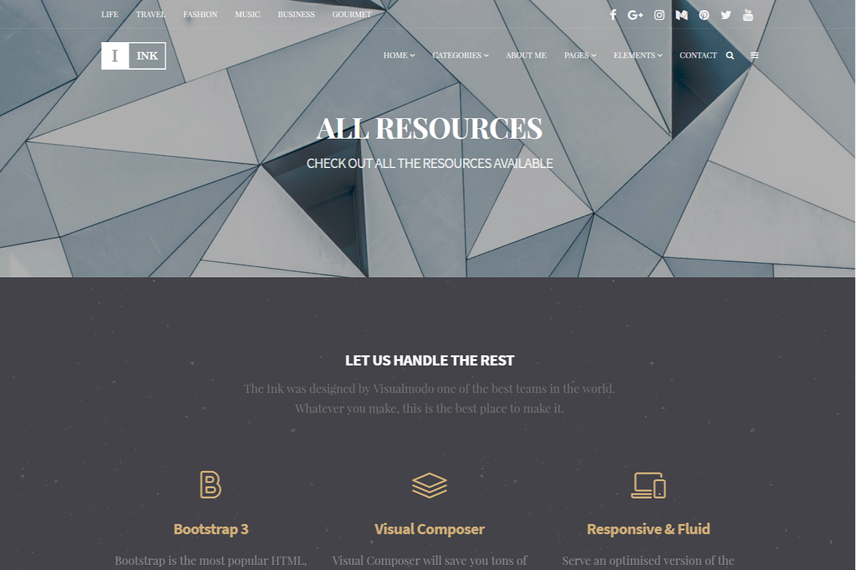 Ink - Minimalist Blog WordPress Theme