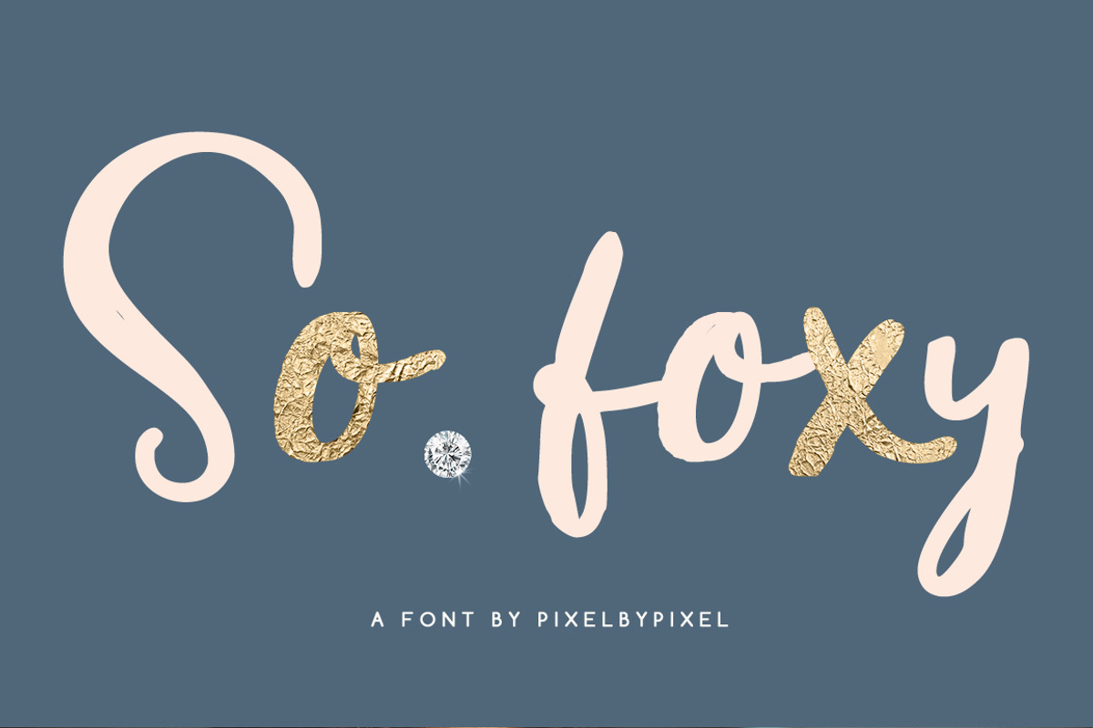 So Foxy Script Font, a Script Font by pixelcolours
