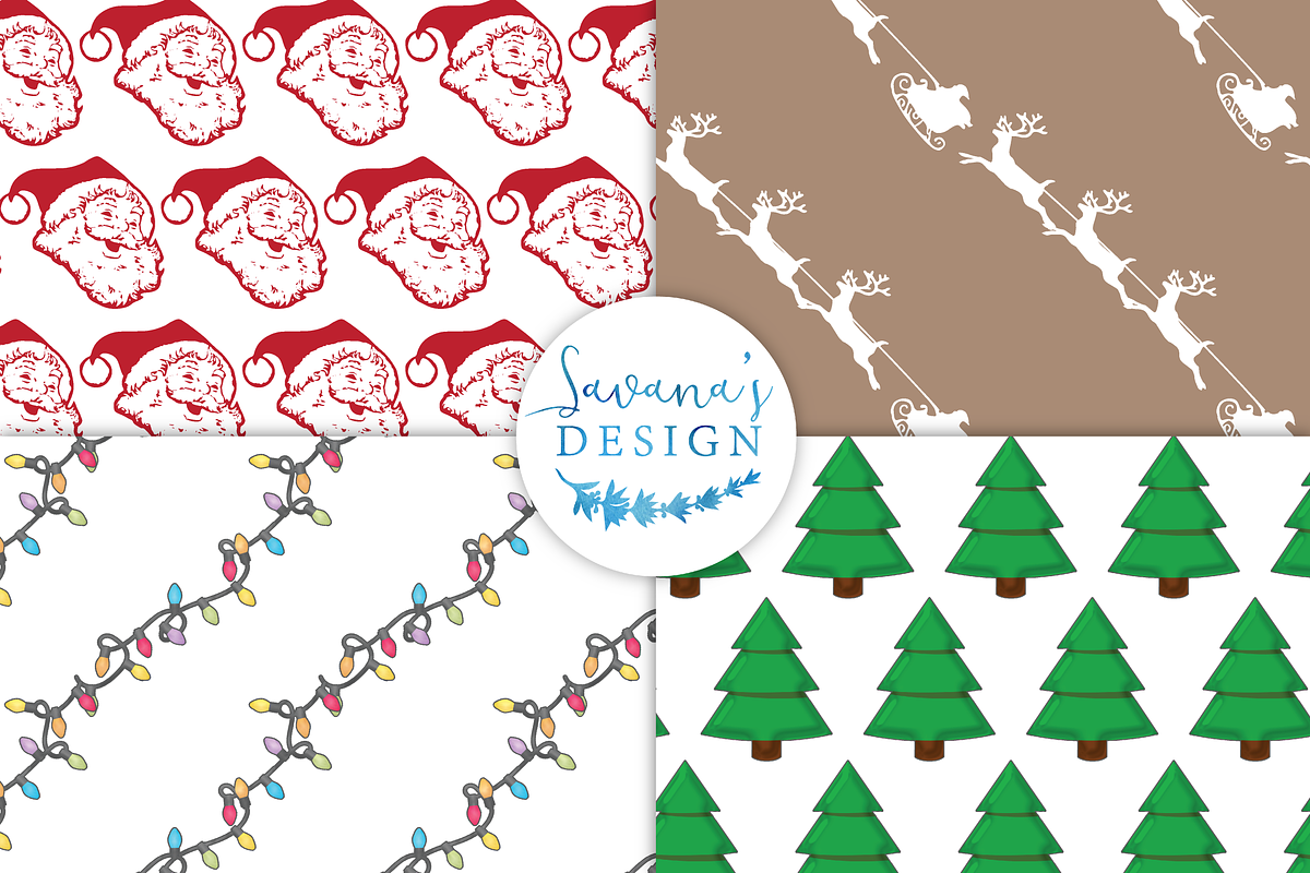 Christmas Digital Paper, a Background Graphic by SavanasDesign