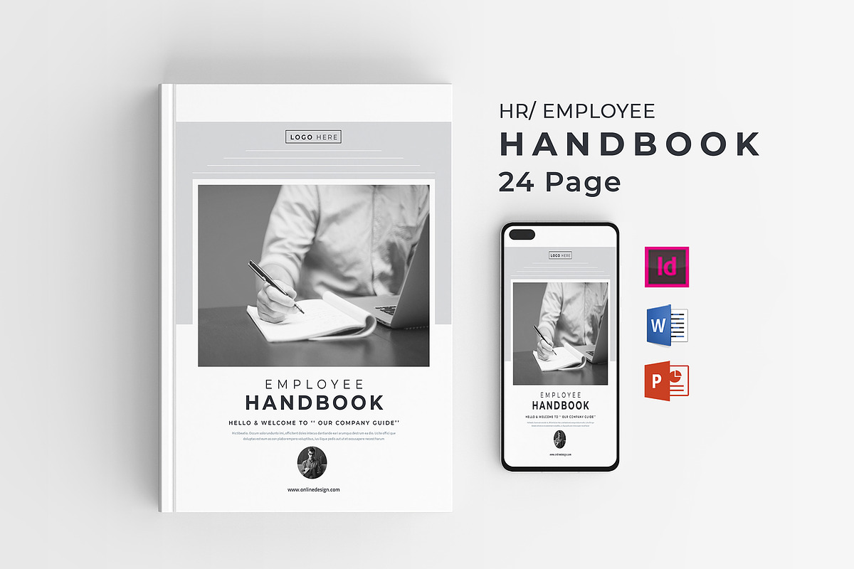 Employee Handbook | Word & Indesign, a Brochure Template by obayes