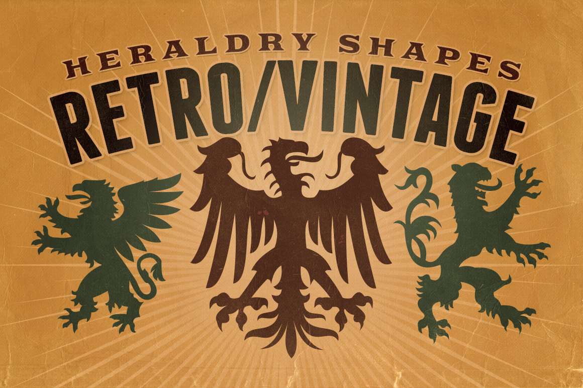 Vintage shapes - Heraldry Symbols 2, an Object Graphic by JumboDesign