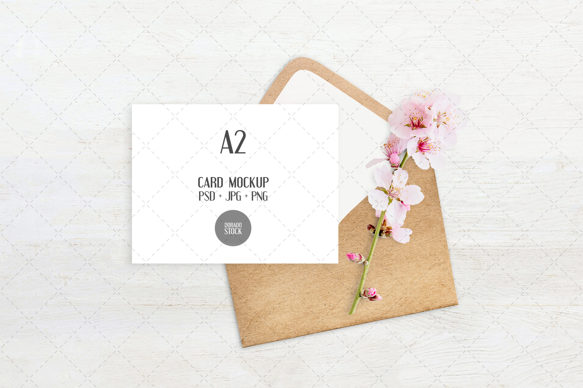 A2 landscape card mockup, a Print Template by Dorado Stock