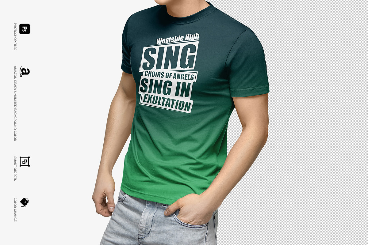 Realistic T-Shirt Mock-Up, a Shirt Mockup by Mock-up Store