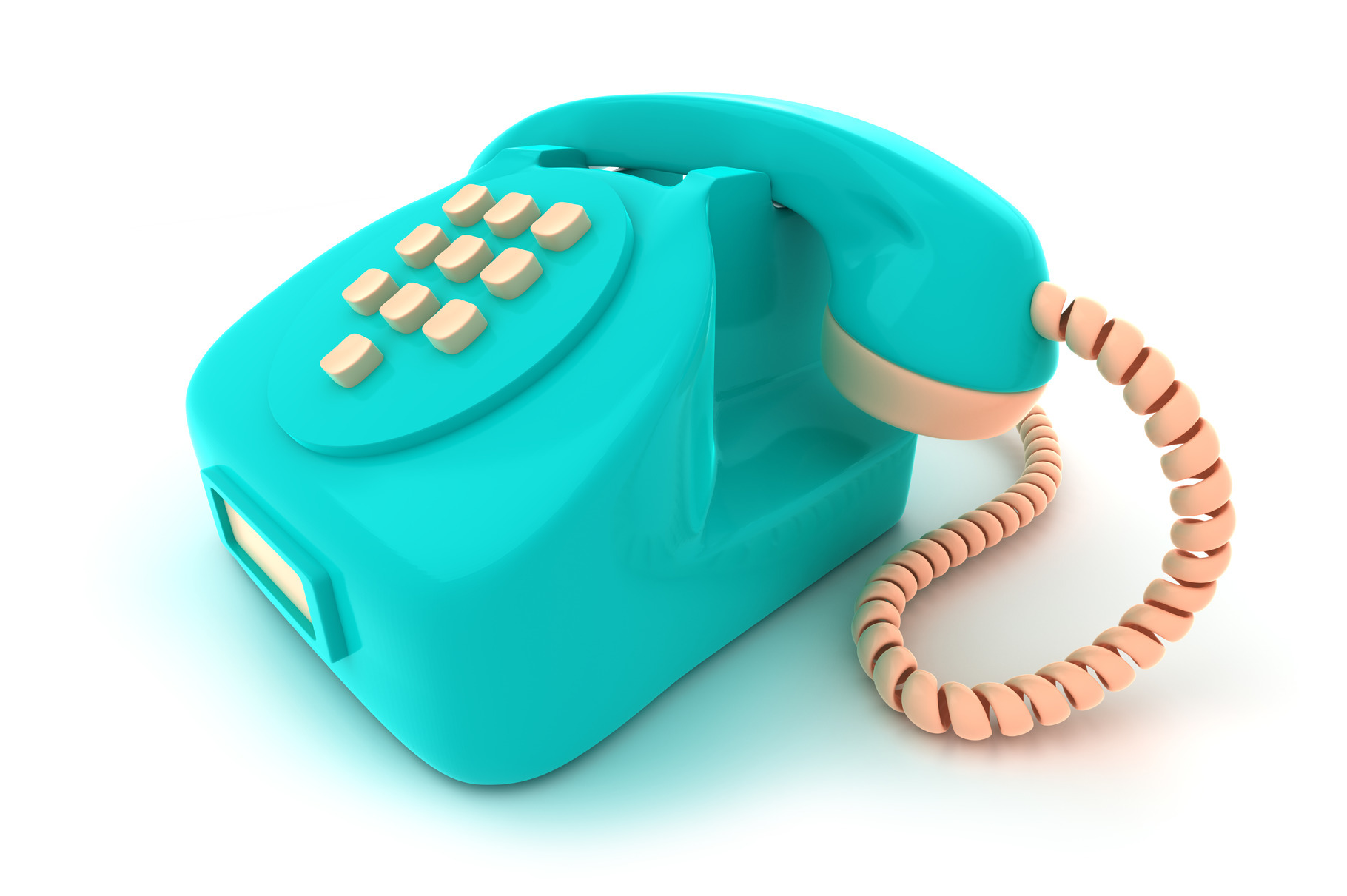 3d render landline with buttons, a Decorative Illustration by Evanat ...