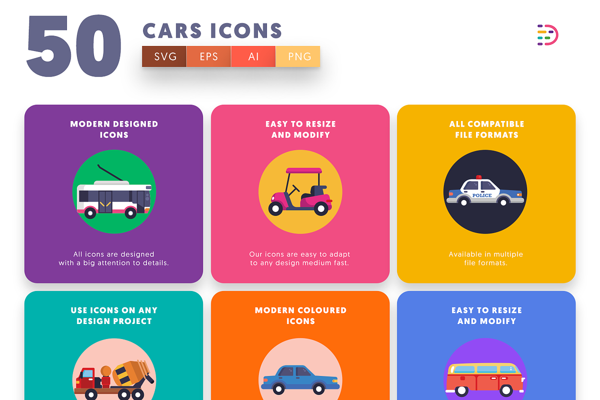 Cars Icons | Download SVG, PNG, EPS Icons