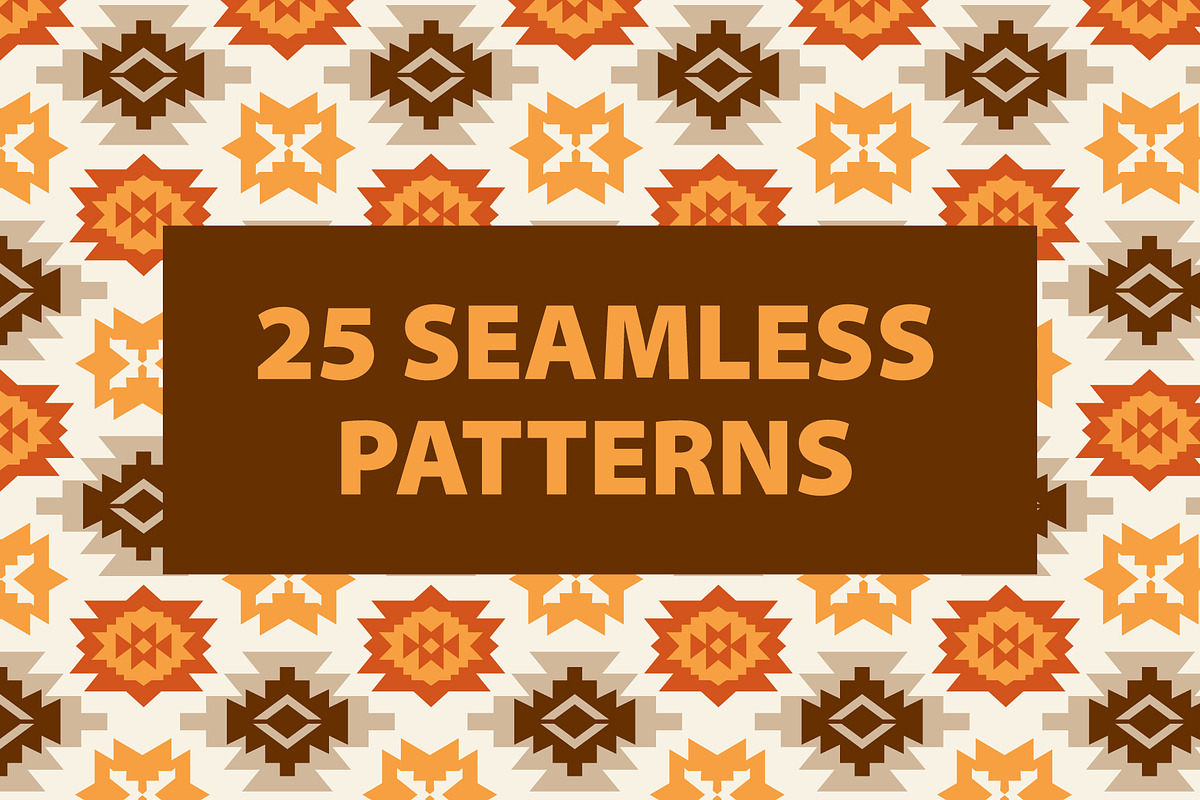 25 Southwestern Vector Patterns, a Pattern Graphic by Katrinelly