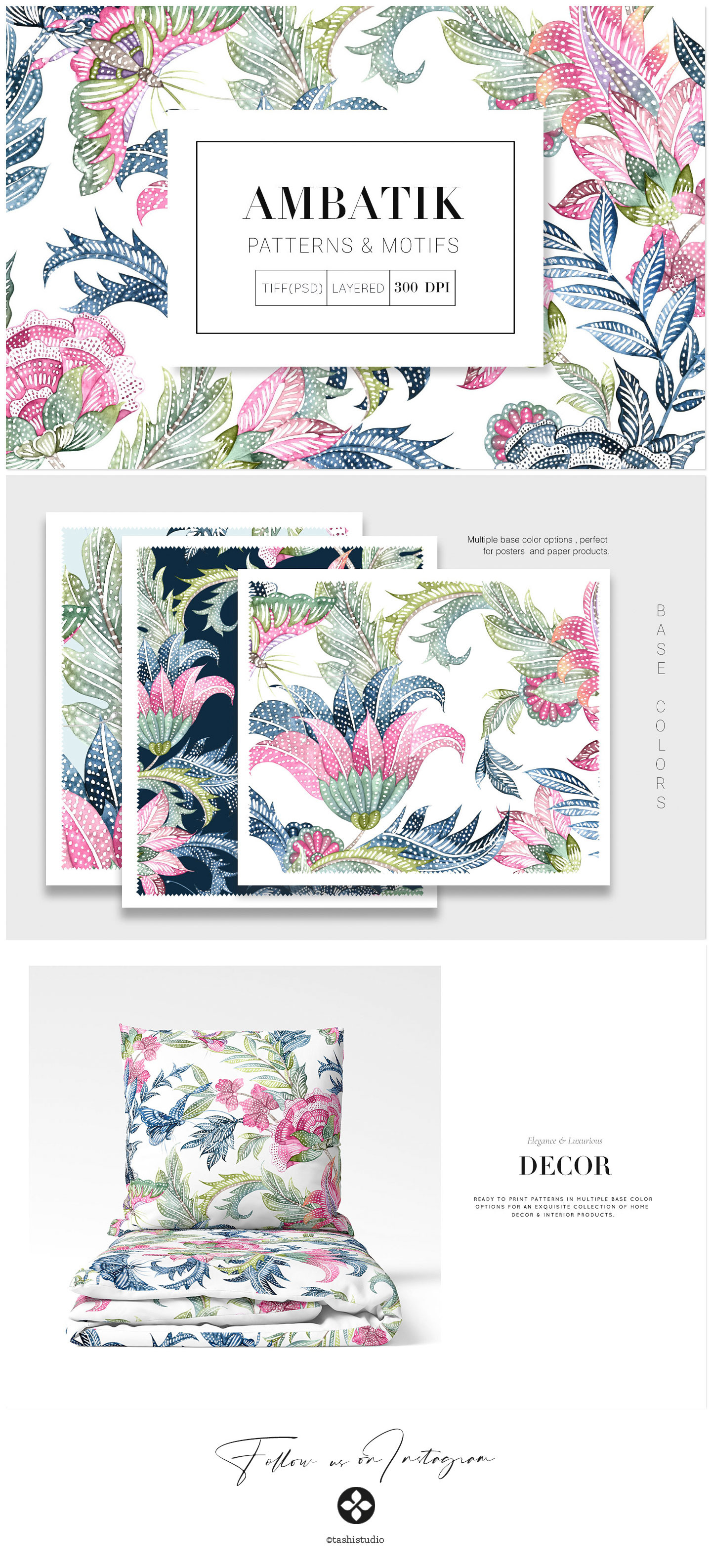 Ambatik, Hand painted batik Print!, a Pattern Graphic by TSTUDIO