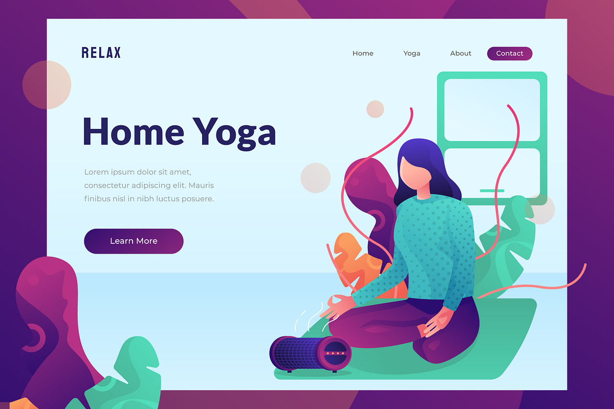 Yoga - Banner & Landing Page, a Templates & Theme by SLAB! Design