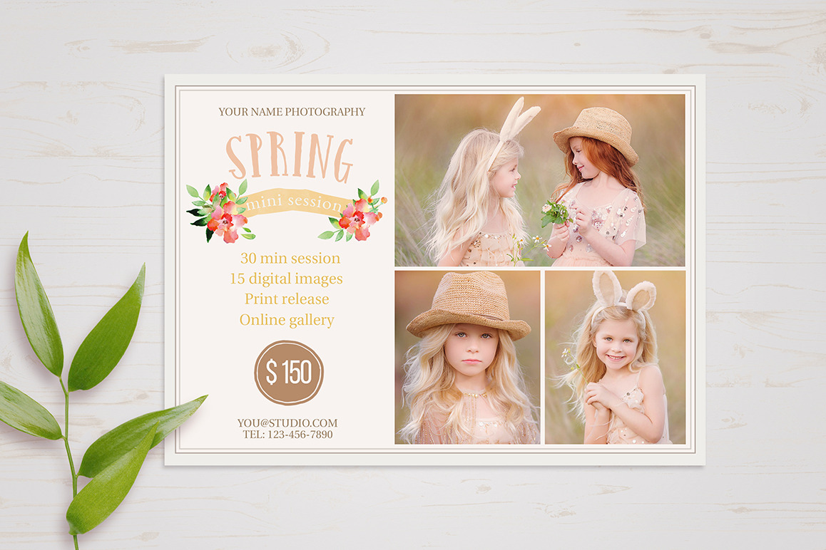 Spring Mini Session Template, a Marketing Template by TheSeventhDesire ...