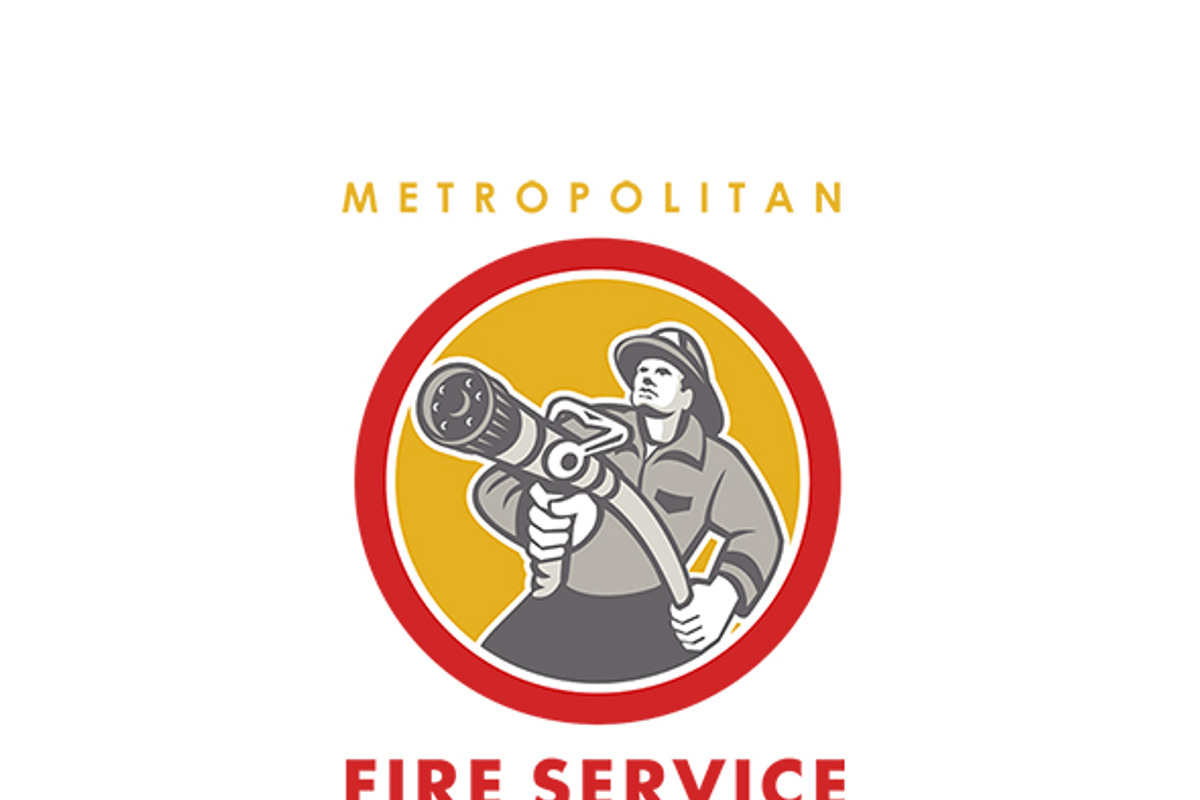 Metropolitan Fire Service Logo, a Branding & Logo Template by patrimonio