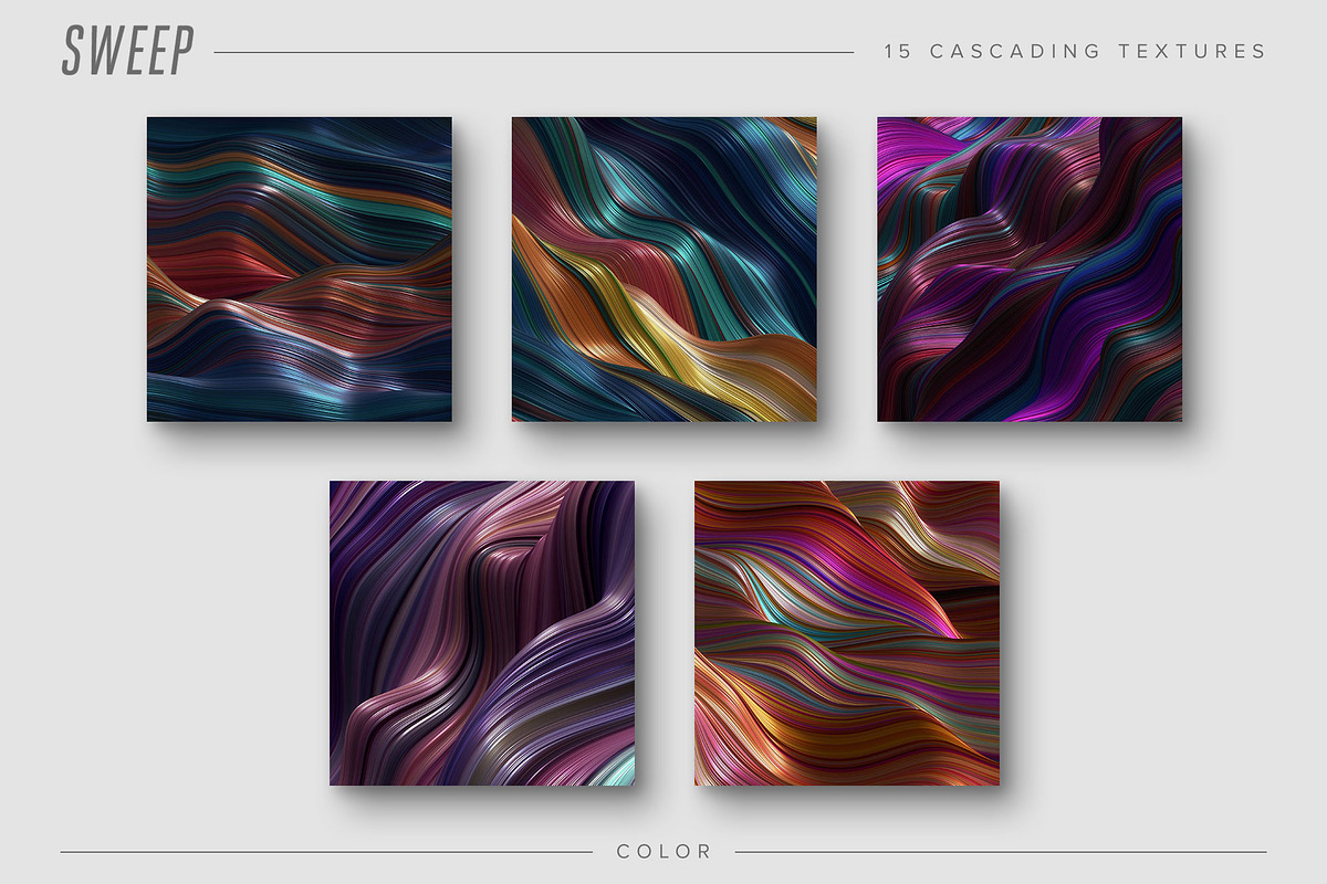 Fluid Lines Texture Bundle, a Texture Graphic by Chroma Supply