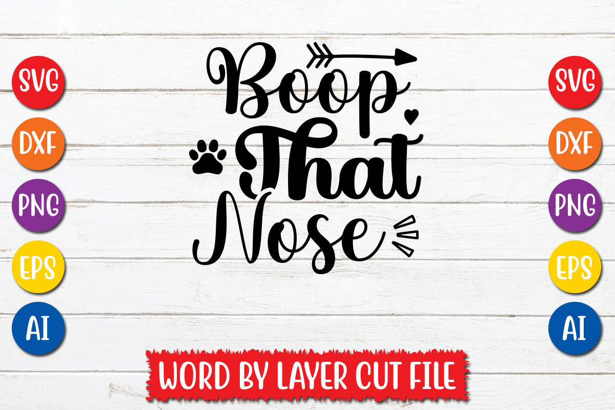 Boop That Nose cut file, an Object Graphic by MegaSVGArt